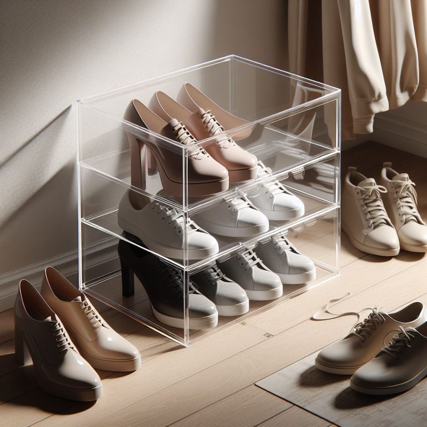 Box Sepatu Akrilik PABS01 - Project Akrilik